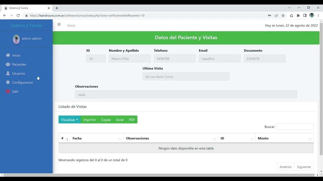 Sistema de Turnos , Citas , Calendario || PHP, Mysql, AdminLTE ...