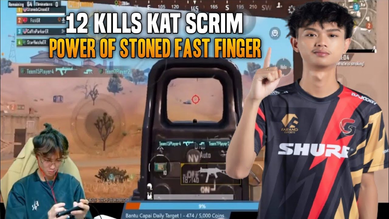 12 Kills Kat Scrim !! Power Of Stoned Fast Finger | Pubg Mobile - YouTube