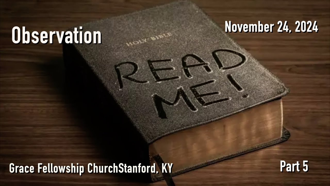 Understanding Your Bible (part 5) Observation part 1 - YouTube