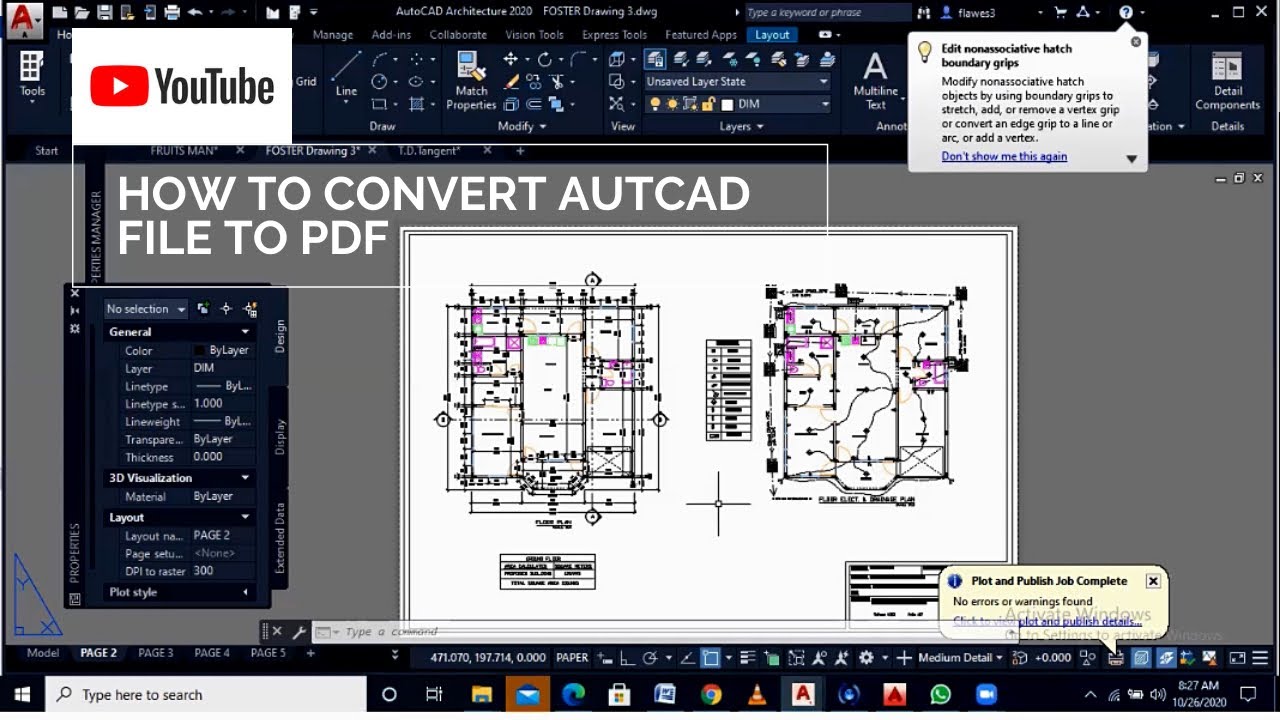 How To Convert AutoCAD File To PDF YouTube How To Convert AutoCAD File To PDF YouTube