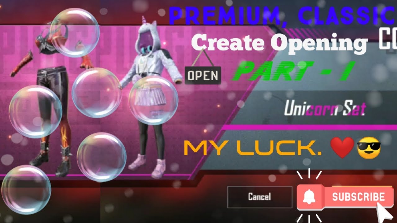 #pubgmobile | PUBG Premium , Classic & Supply Create Opening PART -- I ...