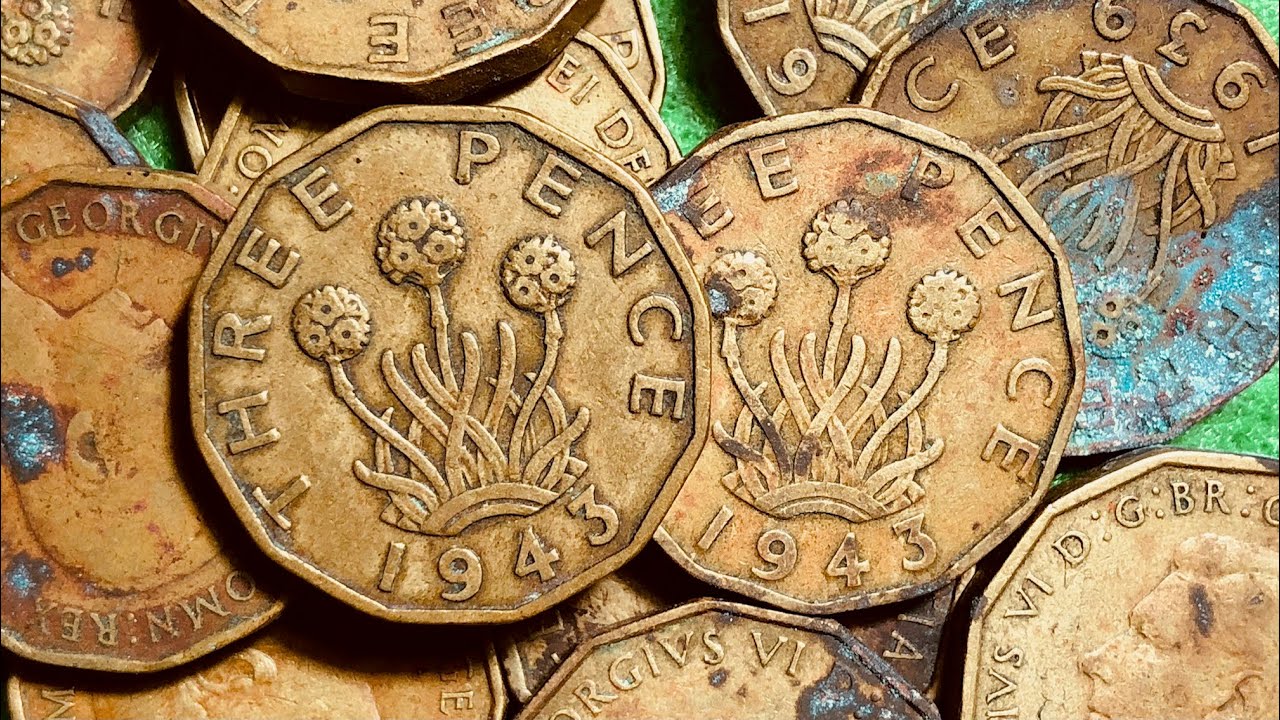 1943 UK Three Pence Coin - YouTube