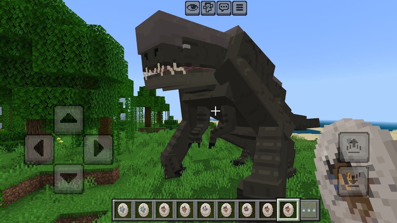 D-Rex Jurassic World Rebirth MOD in Minecraft PE - YouTube