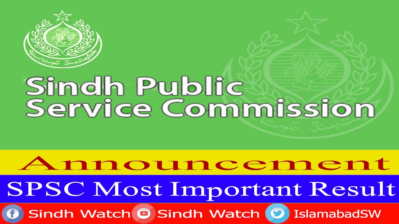SPSC Announced Most Important result, New Jobs Sindh Public Service ...