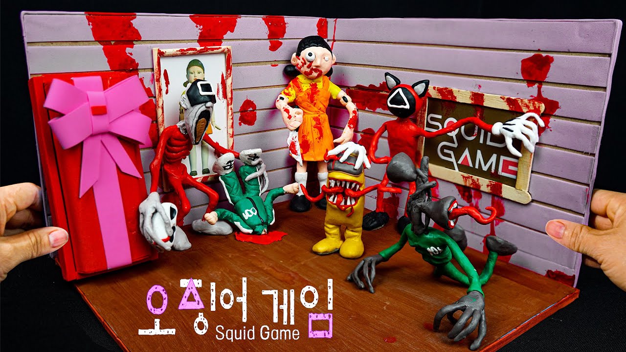 All TREVOR HENDERSON Monsters creepy in a scary Room Squid Game With ...