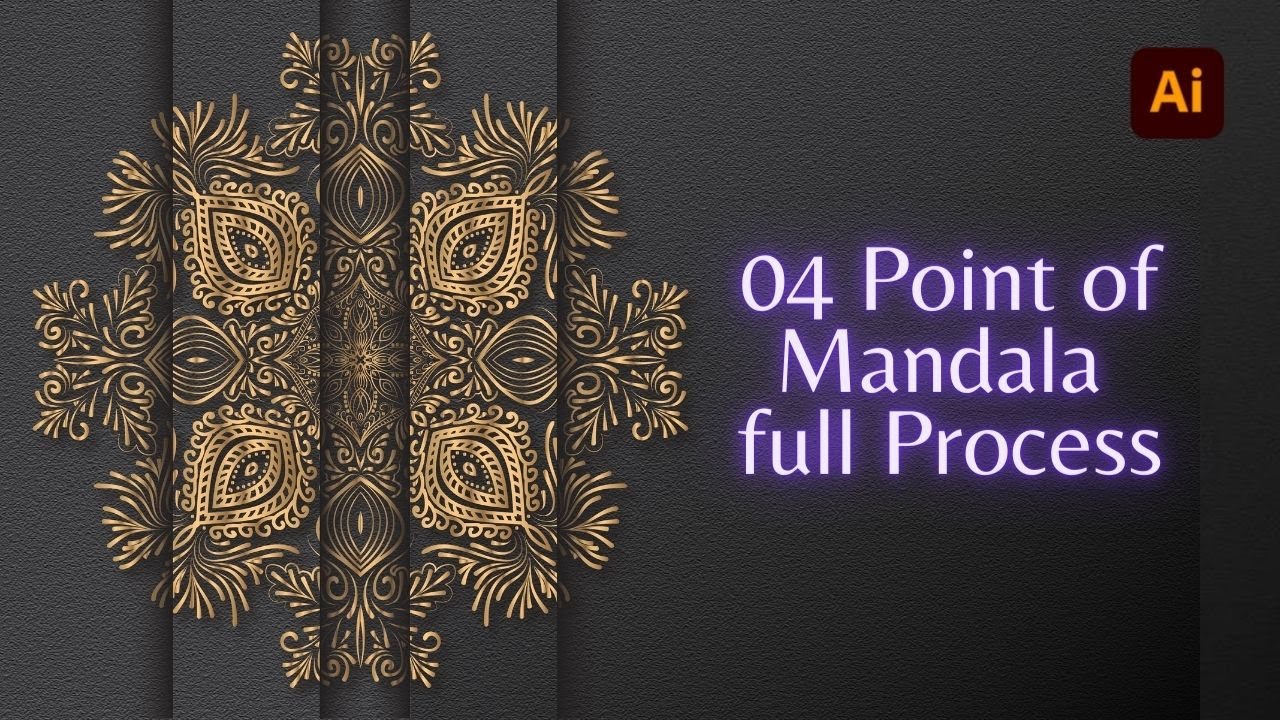 04 points of mandala Design tutorial full process - YouTube