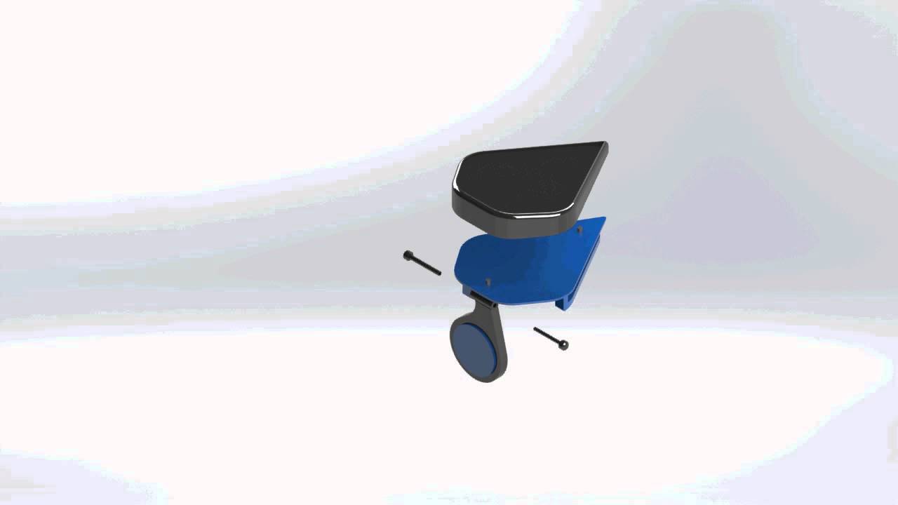 Solidworks Animation: Attachable Head Gear GPS - YouTube