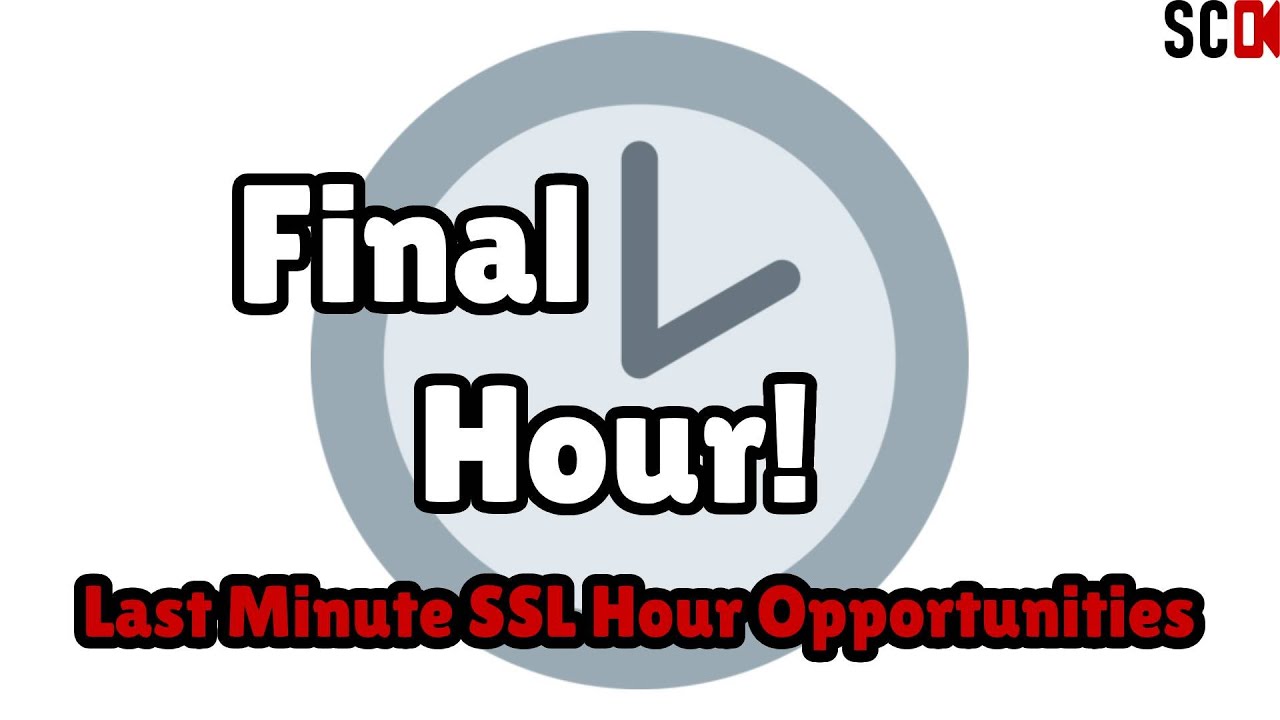 Final Hour! Last Minute SSL Hour Opportunities at Blair - YouTube