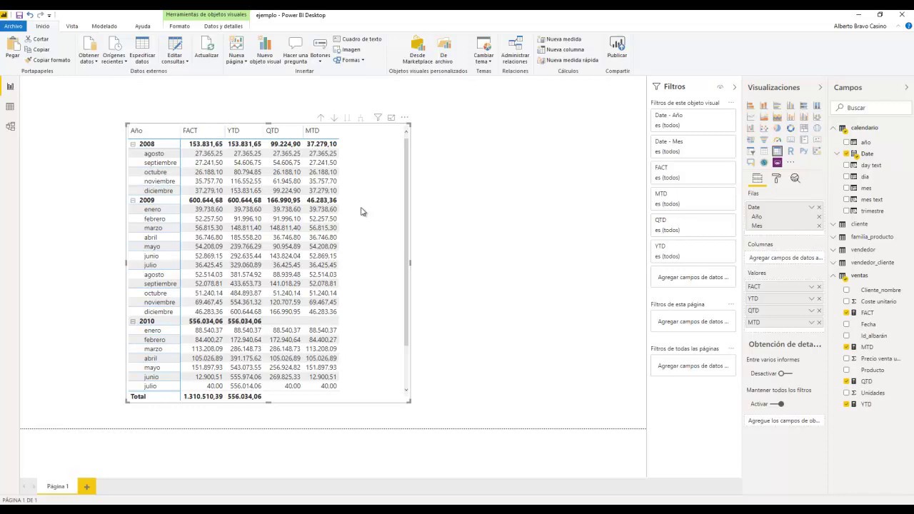 FUNCIONES DAX: TOTALYTD, TOTALQTD - YouTube