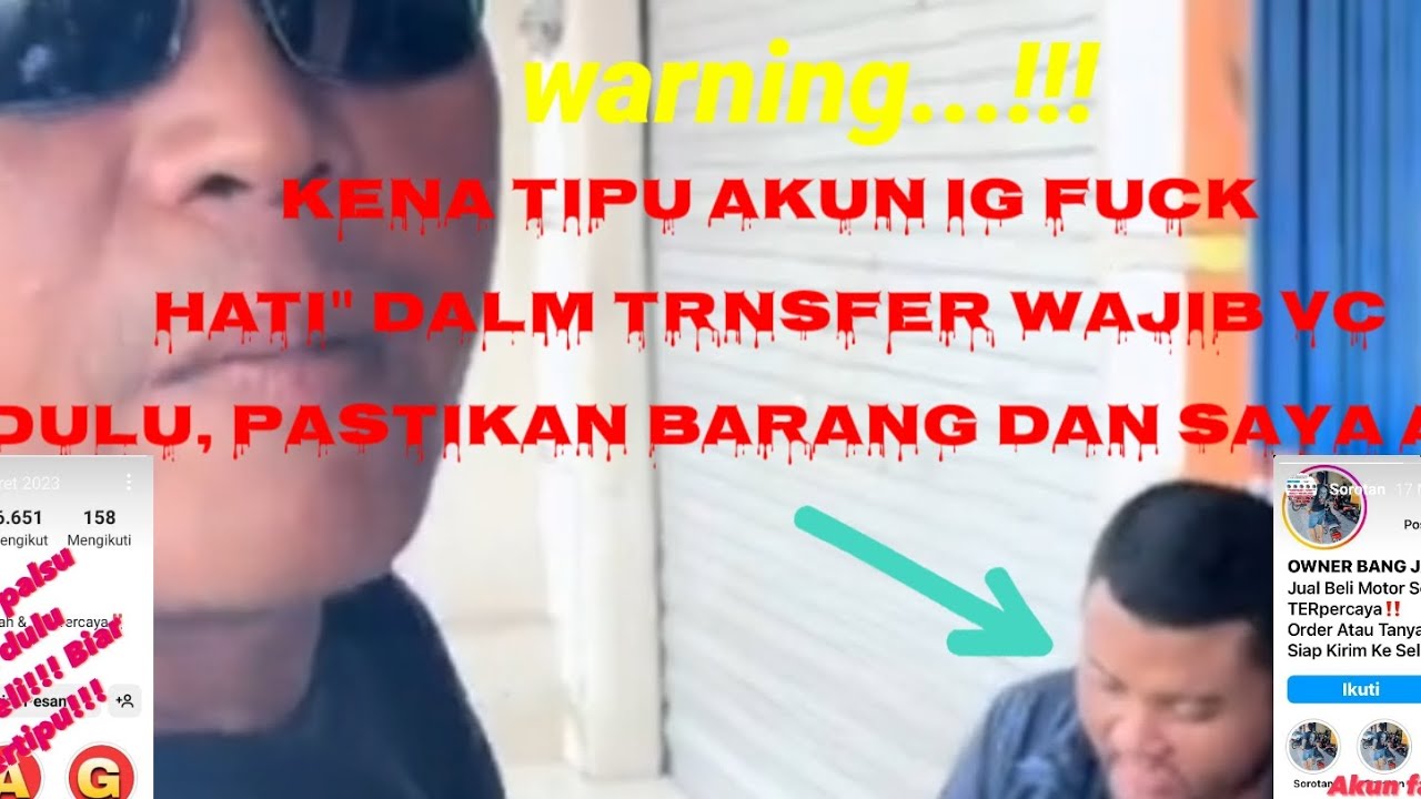 kena tipu akun IG fake #sepedamotor #indonesia - YouTube