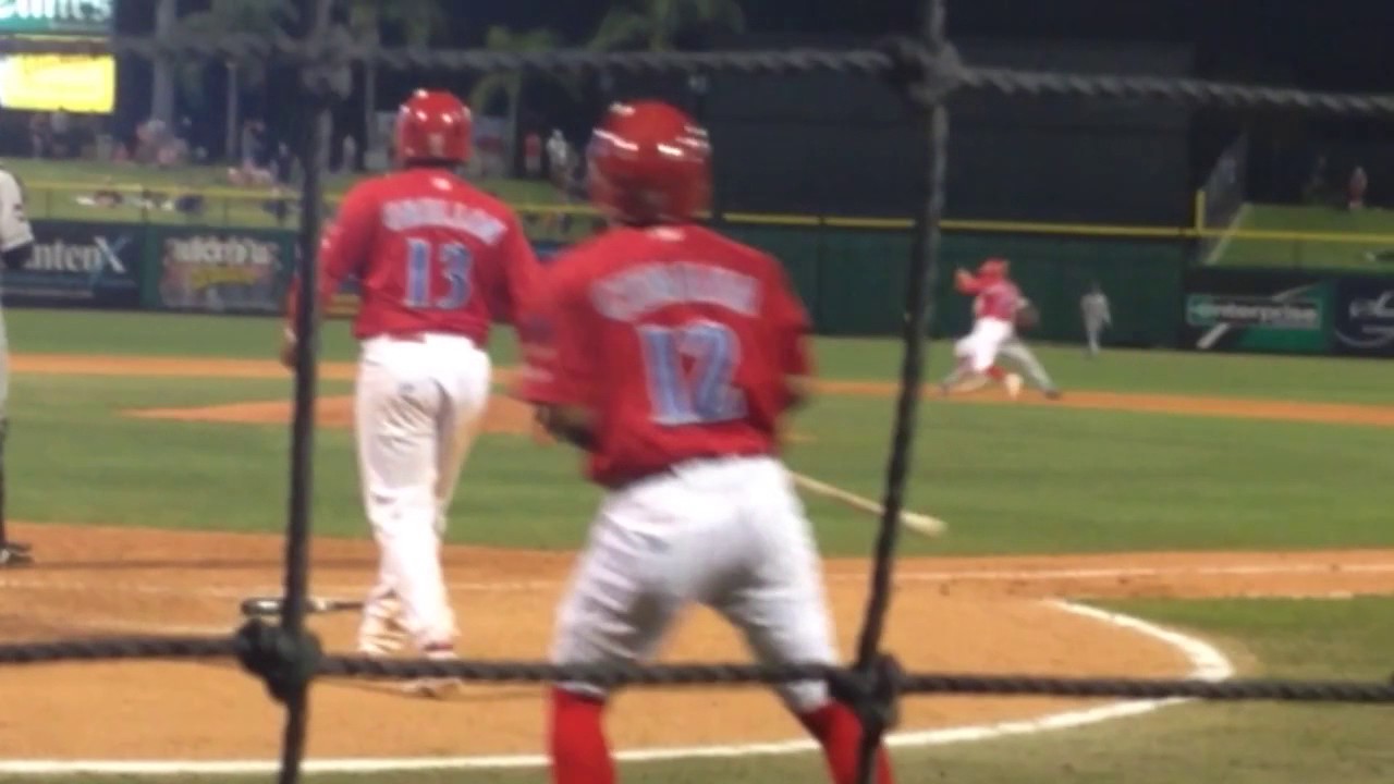 Drew Stankiewicz doubles and 2 score vs Lakeland - YouTube