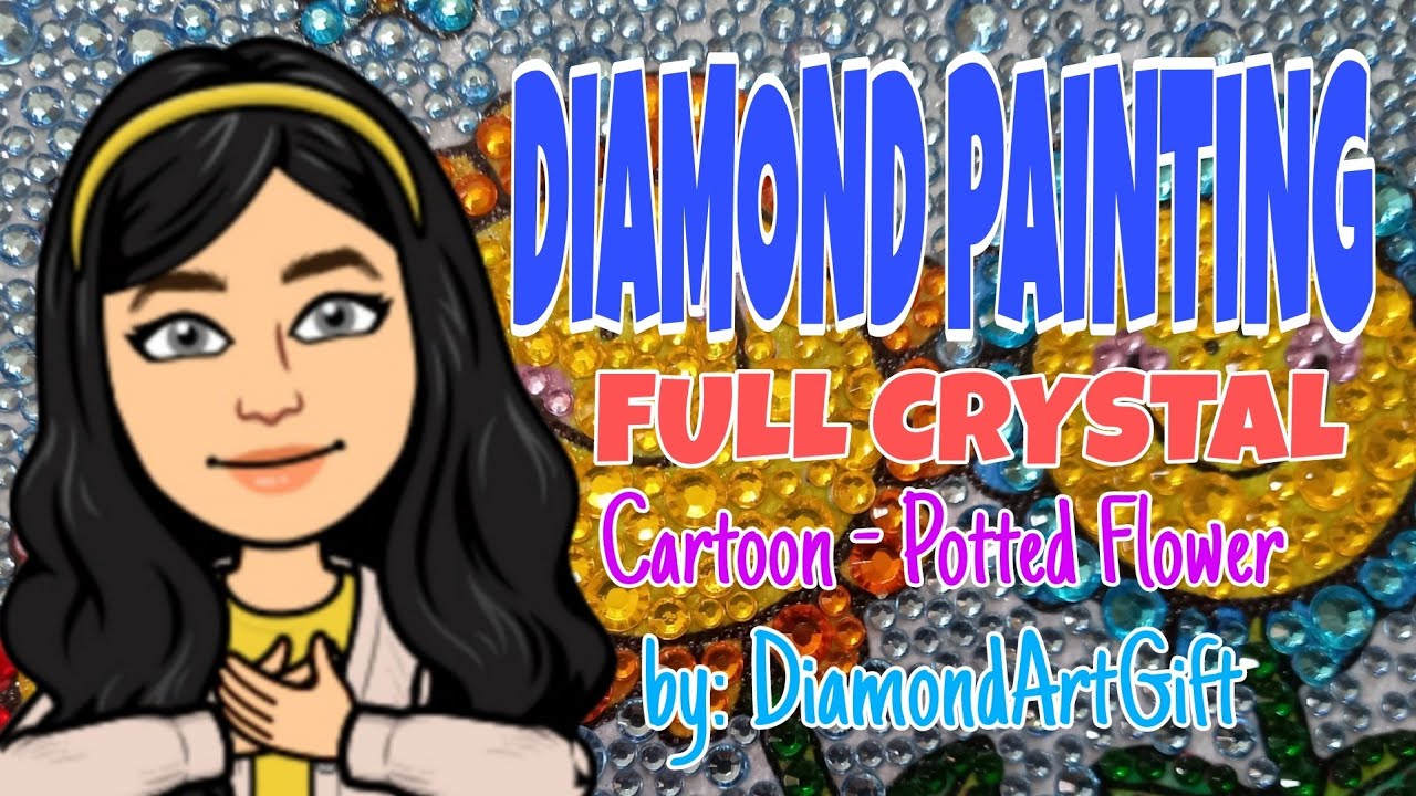 DIAMOND PAINTING | FULL CRYSTAL - Cartoon Potted Flower by ...