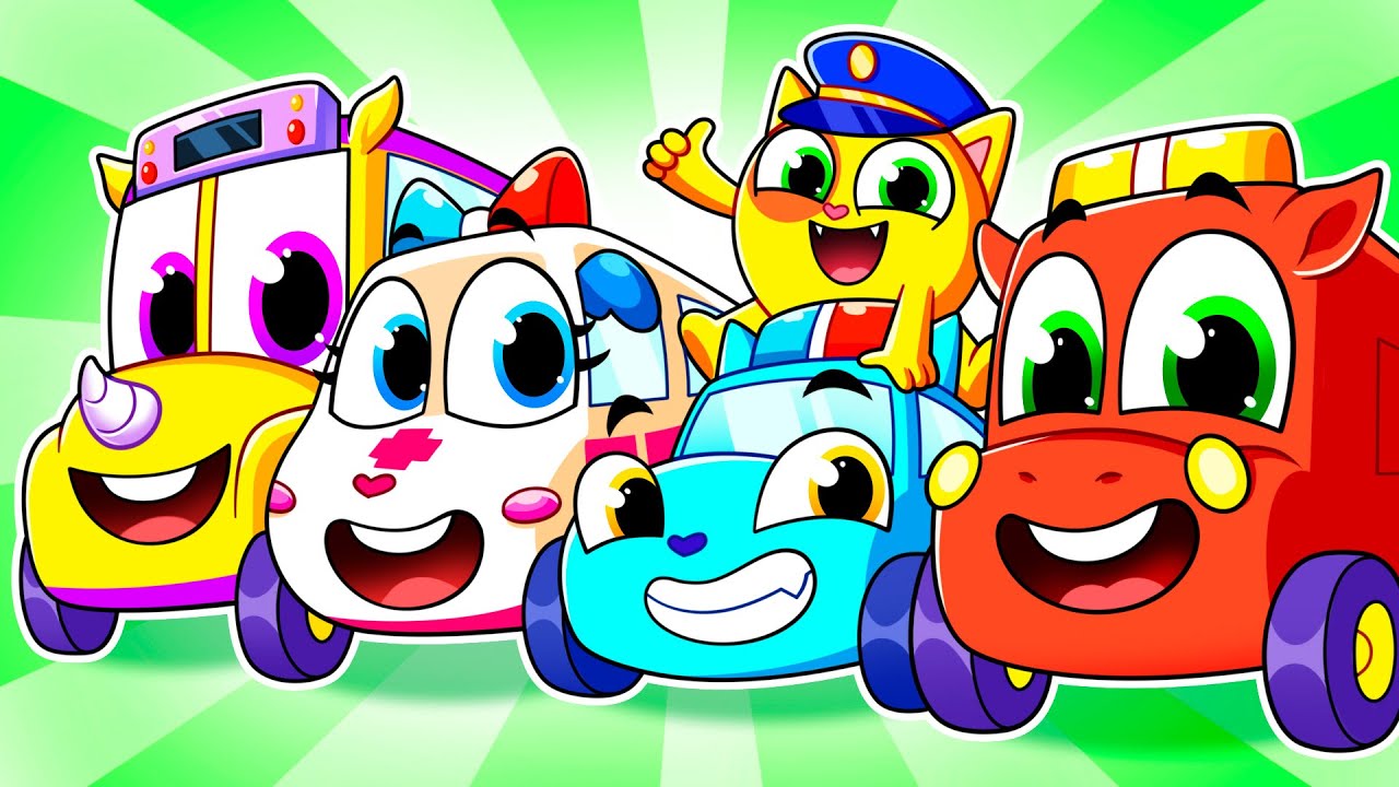 Special Vehicles and Jobs 🚓🚑🚒 | Where is my Car? | Songs for Kids ...