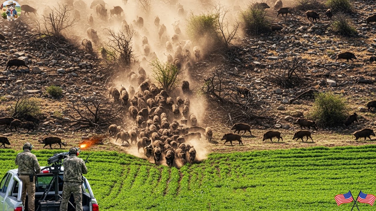 Epic Battle Against Giant Wild Boars – Wild Boar Attack on Farm ...