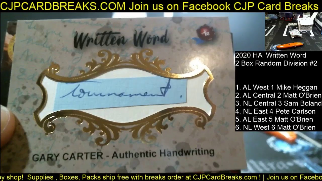 2020 Historic Autographs Written Word 2 box RD #2 - YouTube