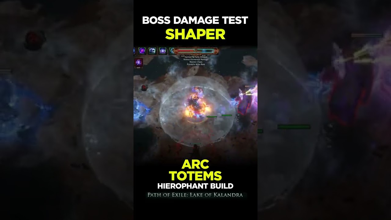BOSS DAMAGE TEST - ARC TOTEMS | PoE Builds | #shorts #pathofexile #poe ...