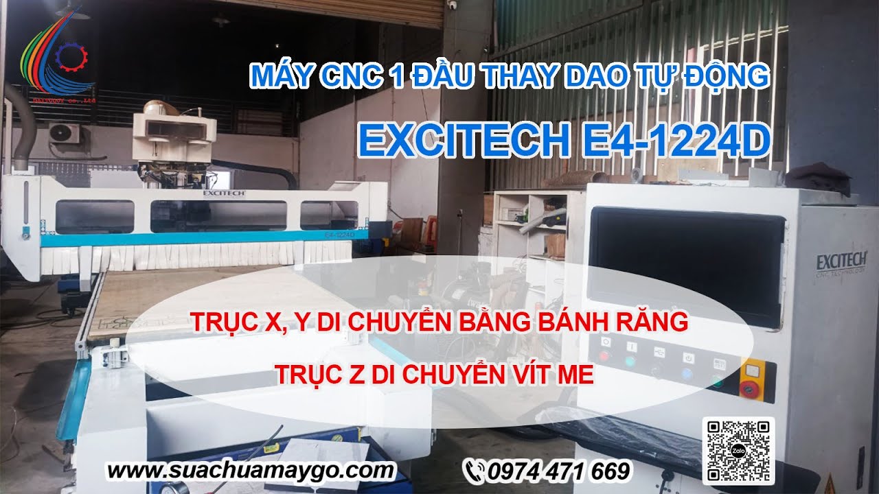 MÁY CNC 1 ĐẦU THAY DAO TỰ ĐỘNG EXCITECH ĐÃ QUA SỬ DỤNG - YouTube