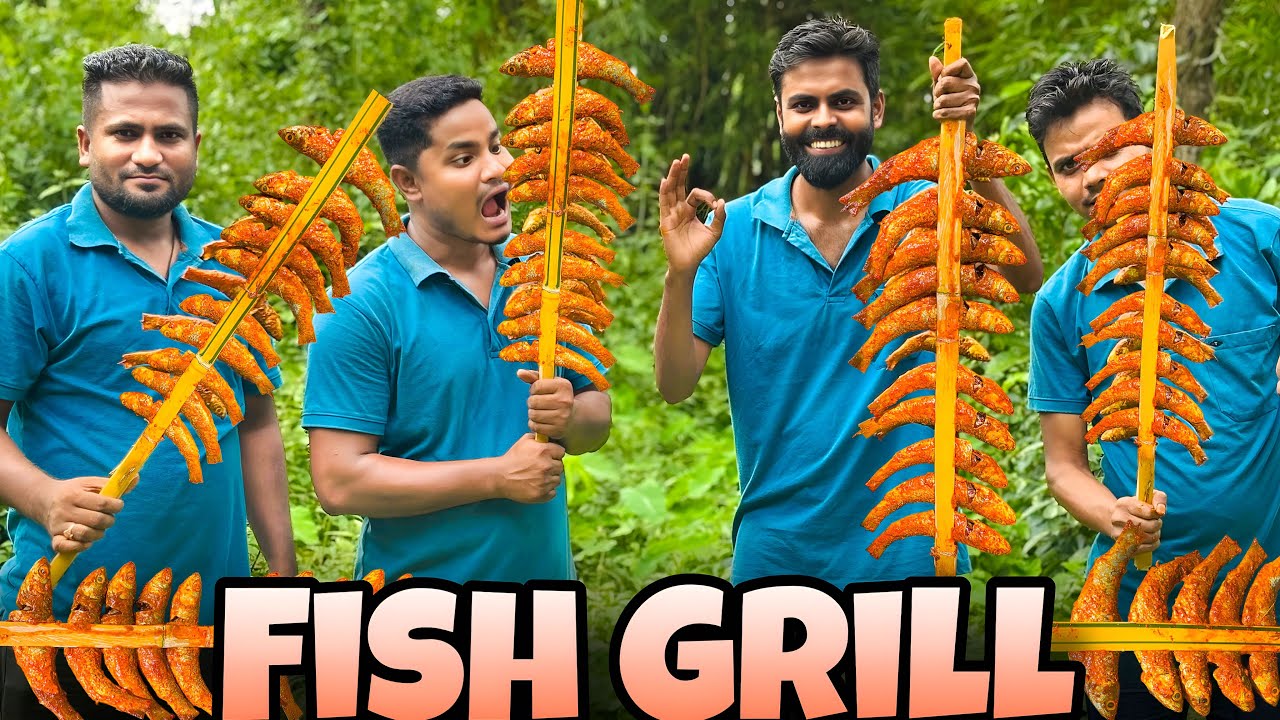 FISH GRILL | Spicy Grilled Fish On Bamboo Sticks | Young Boys Cooking ...