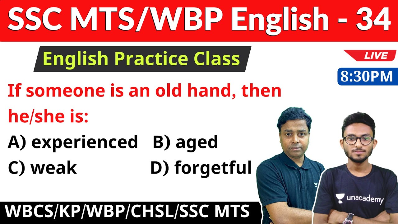 SSC MTS/WBP/KP/SLST/ANM/GNM & WBCS English Practice - 34 | English ...