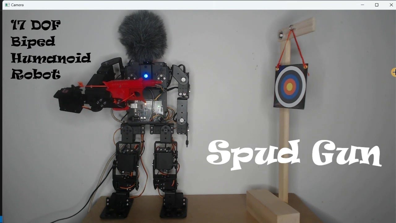 17 DOF Biped Humanoid Robot Spud Gun - YouTube