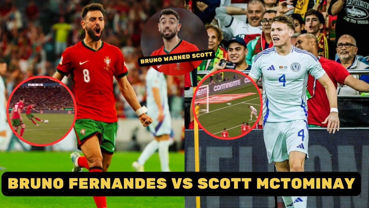 Bruno Fernandes Warned Scott Mctominay After Scoring Against Him - YouTube