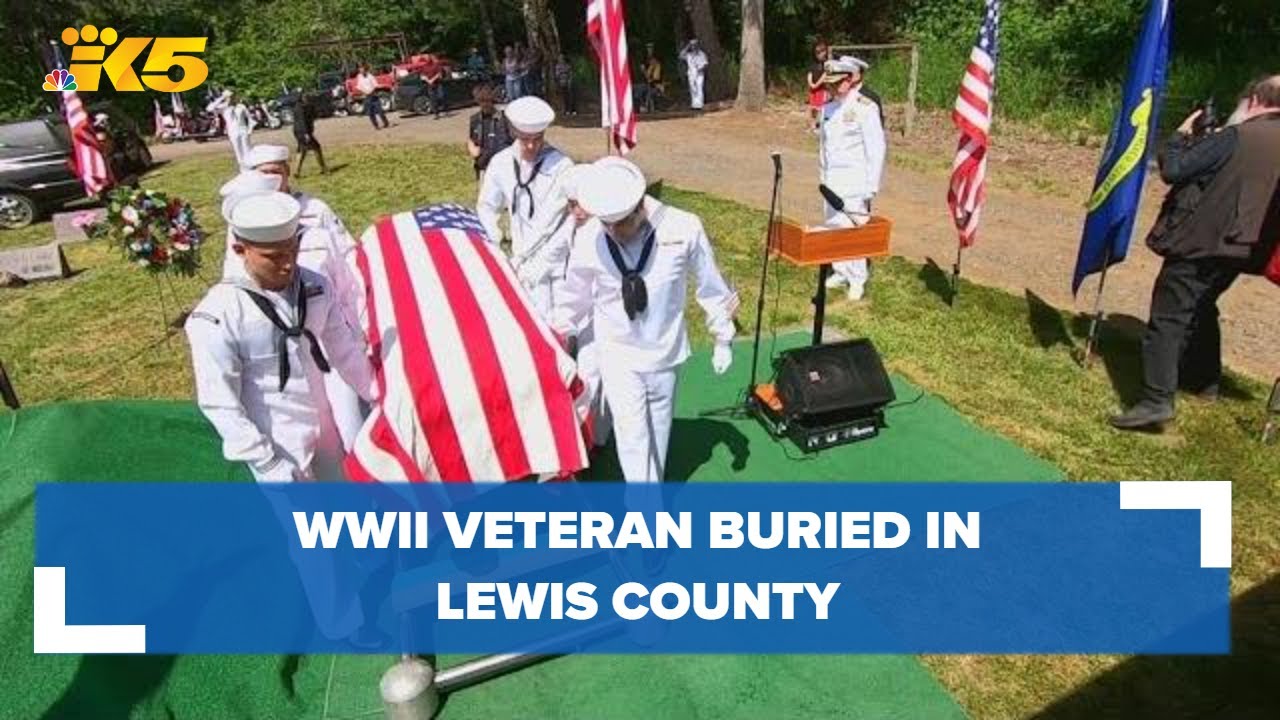 81 years after death, WWII veteran buried in Lewis County - YouTube