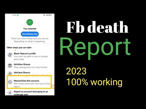 How to memorialized Death Report Of Someone facebook Account 2023 || Fb ...