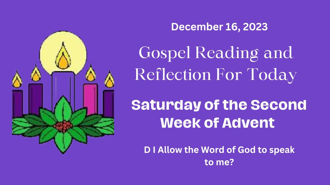 Today's Catholic Gospel Reading & Mass Reflection - Second Week, Advent ...
