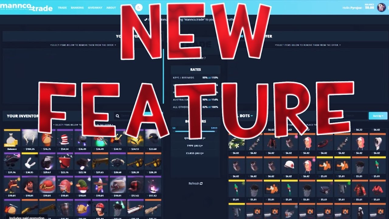 [TF2] New Balance Feature on Mannco.Trade! - YouTube