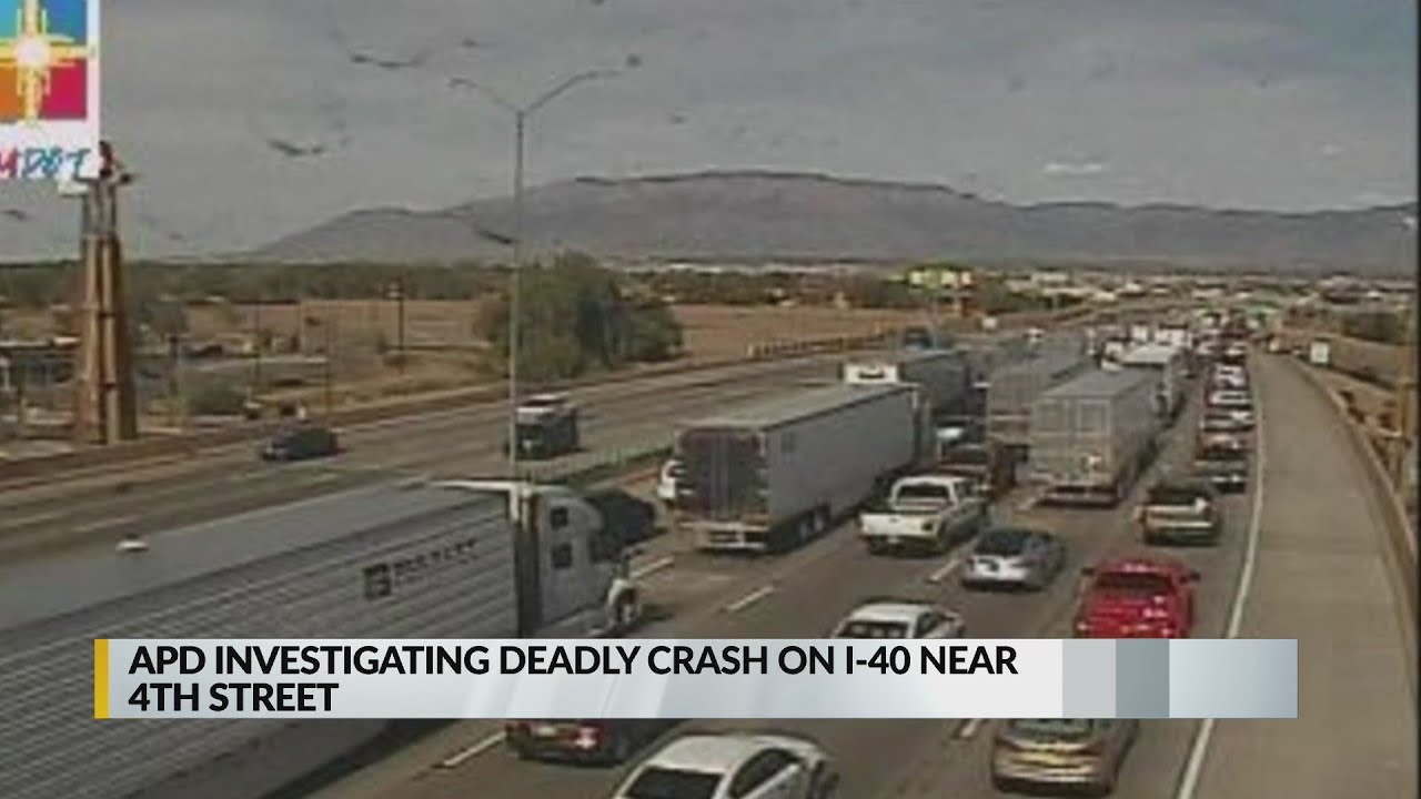 Fatal motorcycle crash closed I-40 in Albuquerque - YouTube