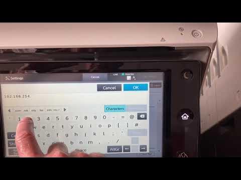 Add an IP address to a Sharp MX Multifunction printer - YouTube