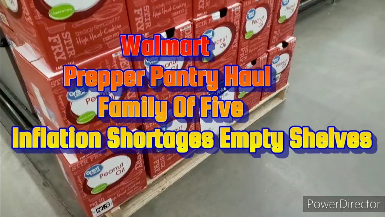 Walmart Prepper Pantry Haul Family Of Five Inflation Shortages Empty ...