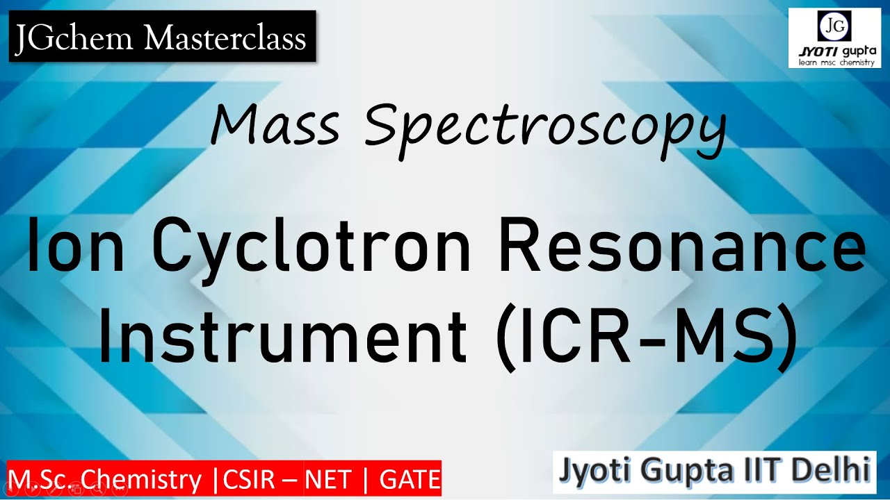 Ion Cyclotron Resonance| ICR-MS instrument |ICR Principle | Mass Analyser| Expression for ...