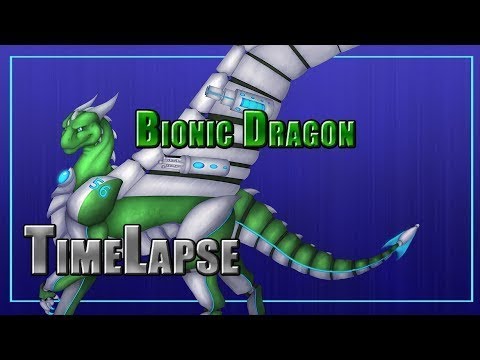 Bionic Dragon - Commission Timelapse - YouTube
