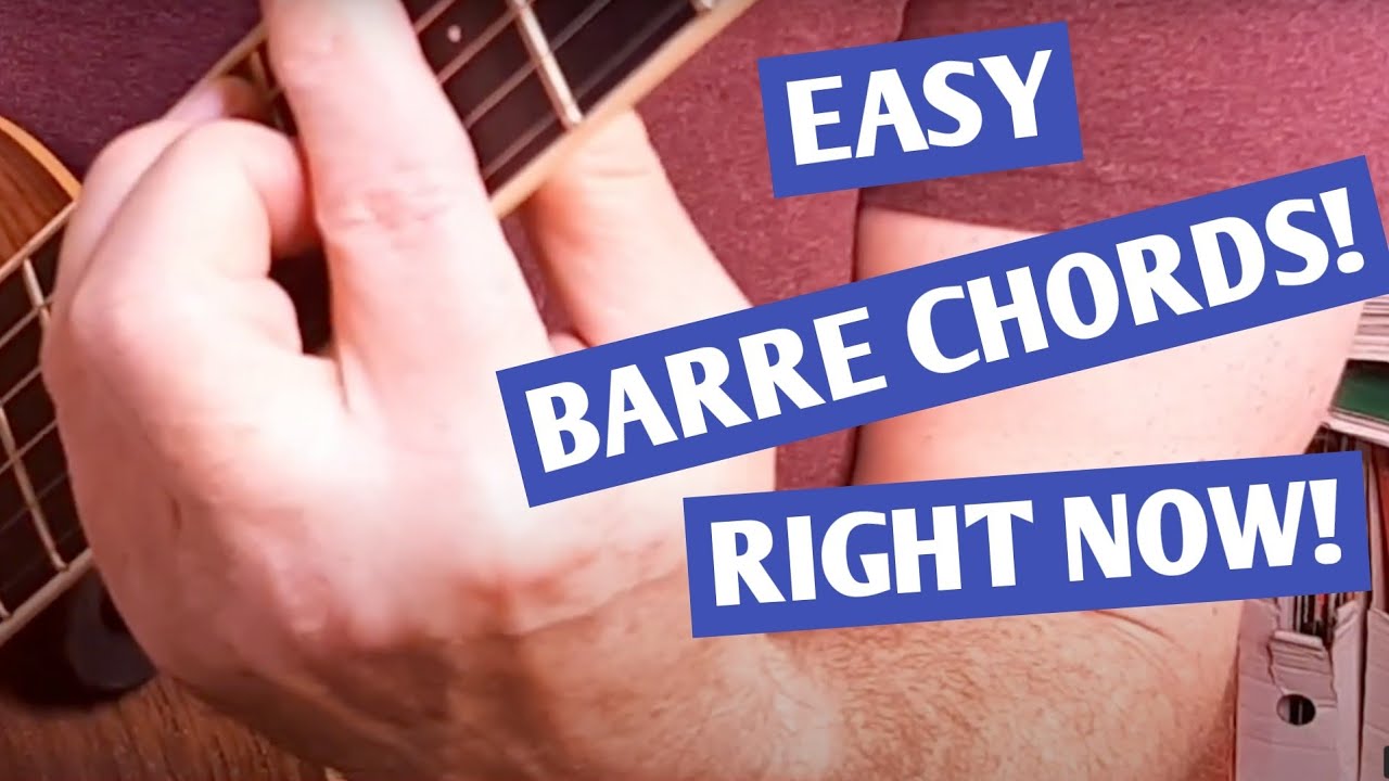 Easiest bar chords for beginner guitar - YouTube
