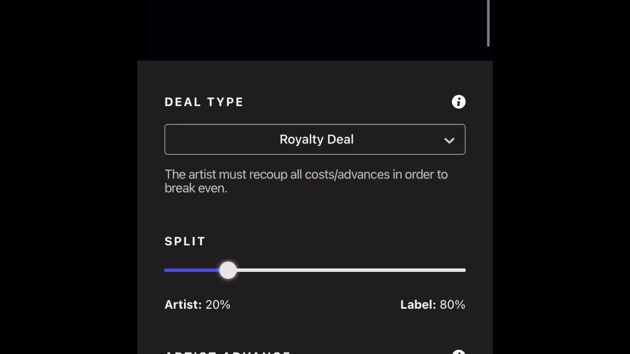 record deal simulator - help artist manager and labels model deal ...