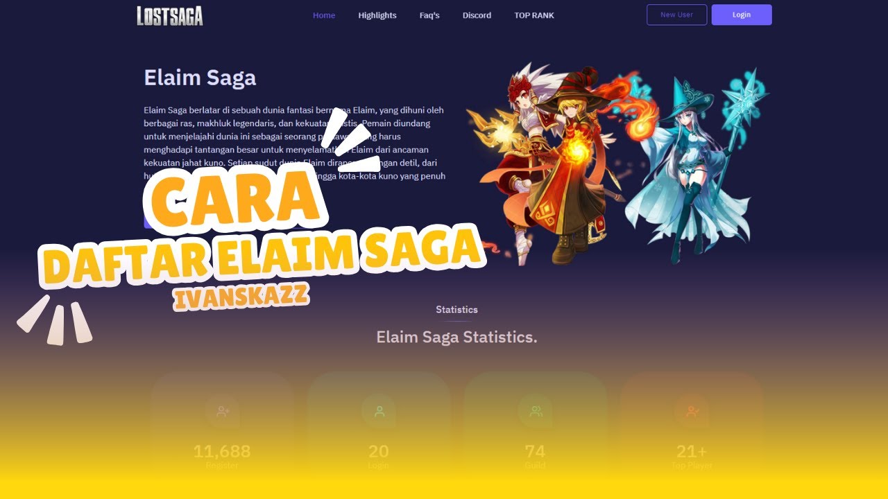CARA DAFTAR AKUN ELAIM! - ELAIM SAGA TUTORIAL #lostsaga #warnet #gamejadul #nostalgia - YouTube