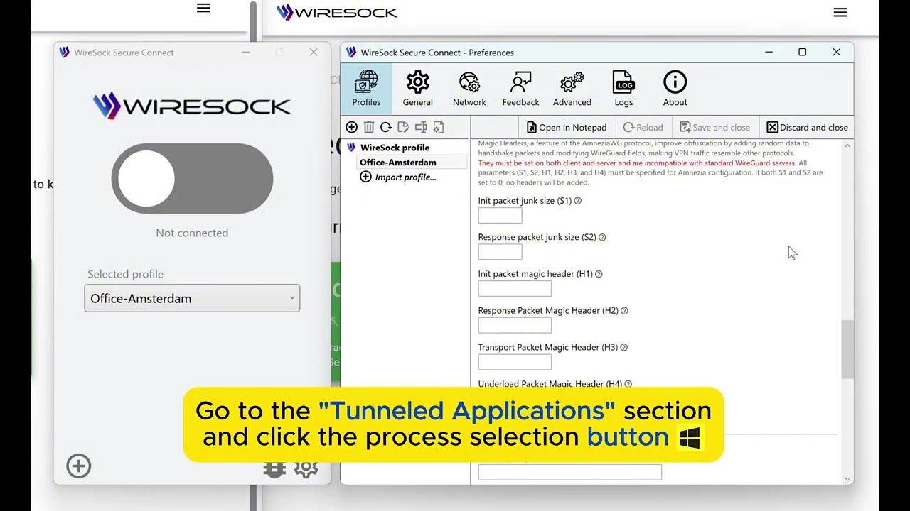 Split Tunneling: Route a Single Application Through the VPN Tunnel in Wiresock Secure Connect v2 ...