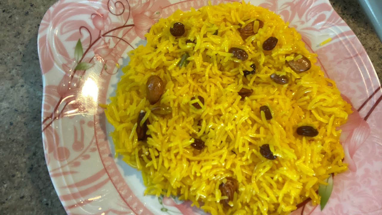 Making zarda Perfect sweet rice restaurant style recipe - YouTube