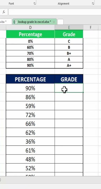 how to calculate student result in GRADE Using LOOKUP formula in excel ...