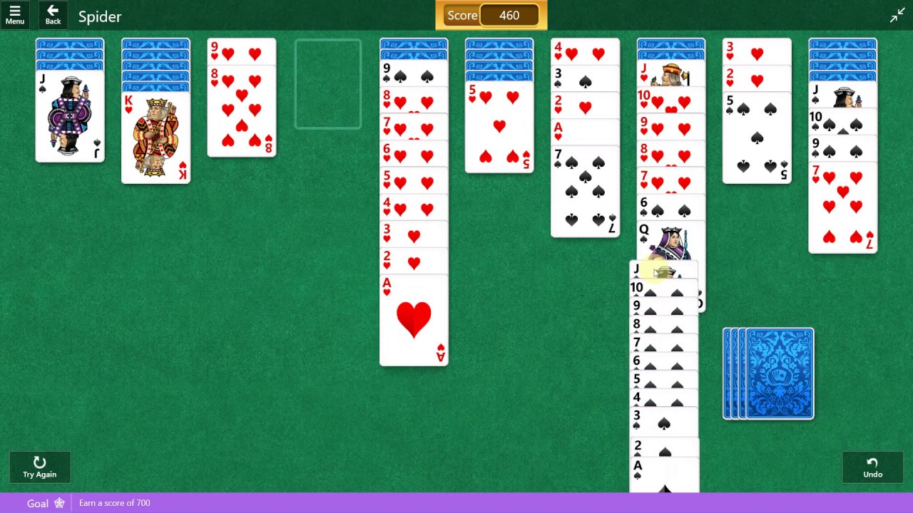 Microsoft Solitaire Collection - Spider - April 26 2017 - YouTube