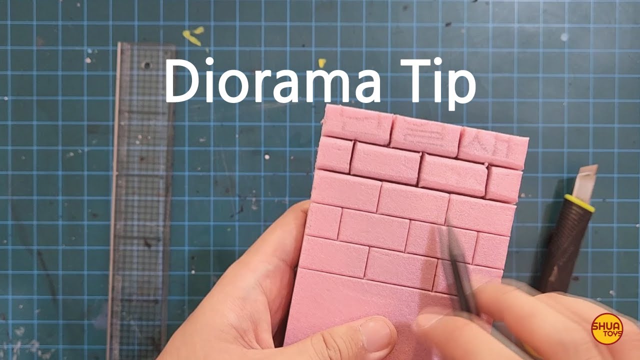 [디오라마팁] 벽돌 만들기 _ Diorama Tip Brick making - YouTube