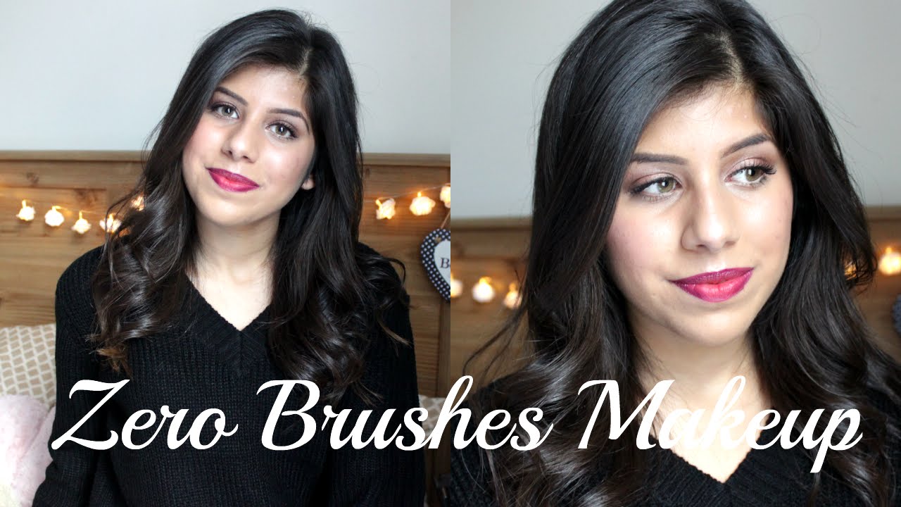 Zero Brushes Makeup Challenge/Simple Fall Look - YouTube