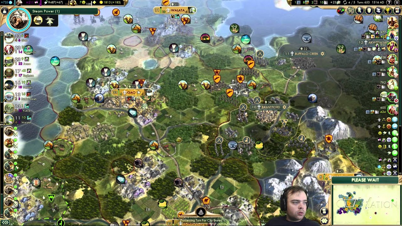 Let's Play Civilization 5 BNW 10:21 - Songhai(Askia) - Marathon - YouTube