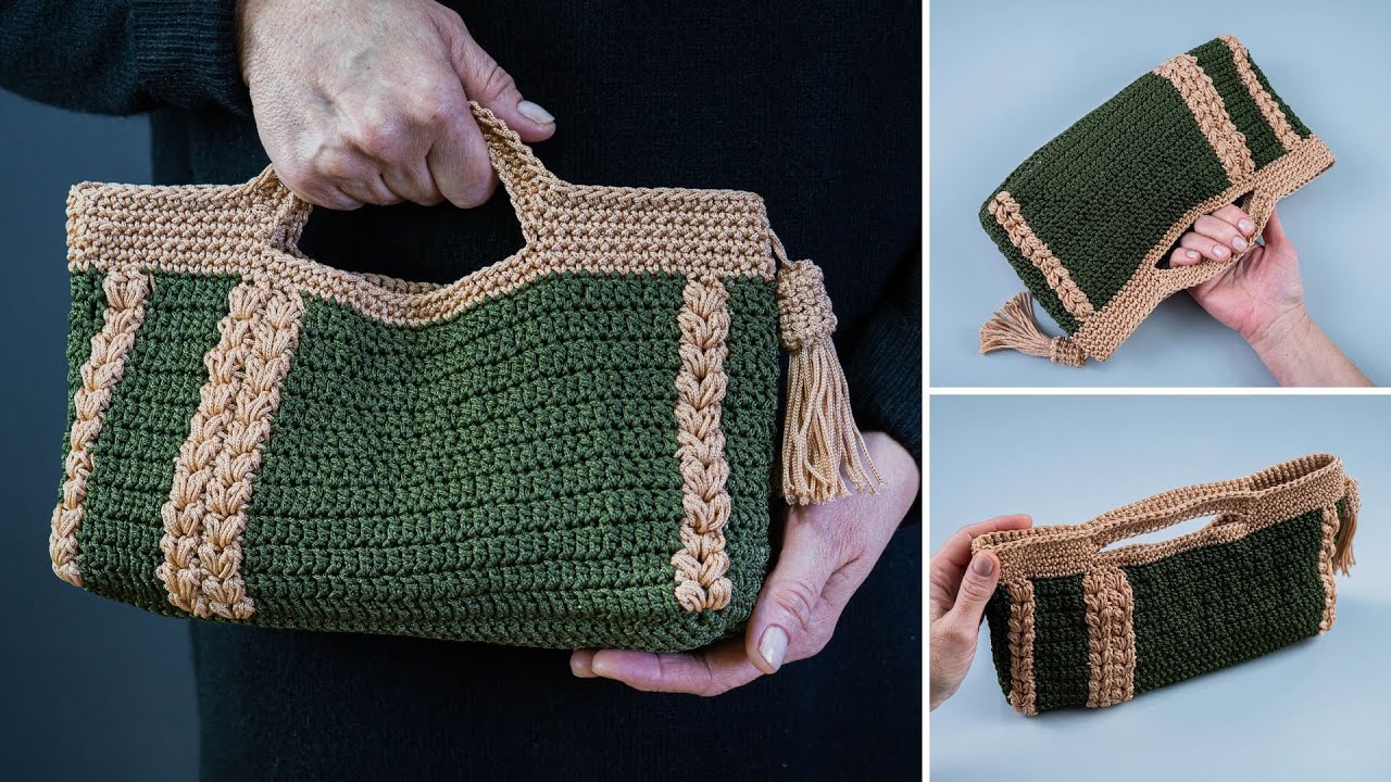 A simple and elegant crochet bag - a tutorial for beginners! - YouTube