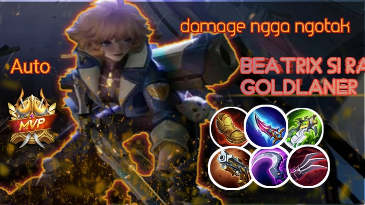 BEATRIX RAJA GOLDLANER ⁉️ Gameplay Hero dan build Beatrix||~MLBB #mlbb ...