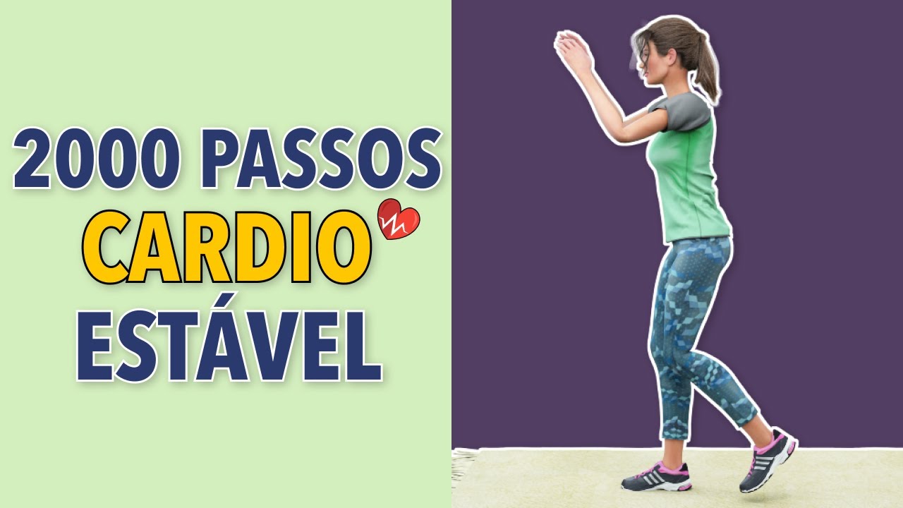 Exercício de Intensidade Fixa de 2000 Passos - Treino Cardio Constante ...