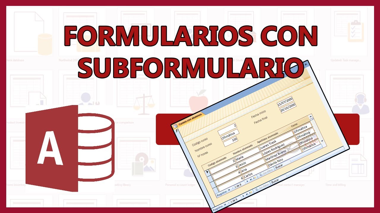 FORMULARIOS con SUBFORMULARIOS 📰 Base de Datos en ACCESS (Parte 1 ...