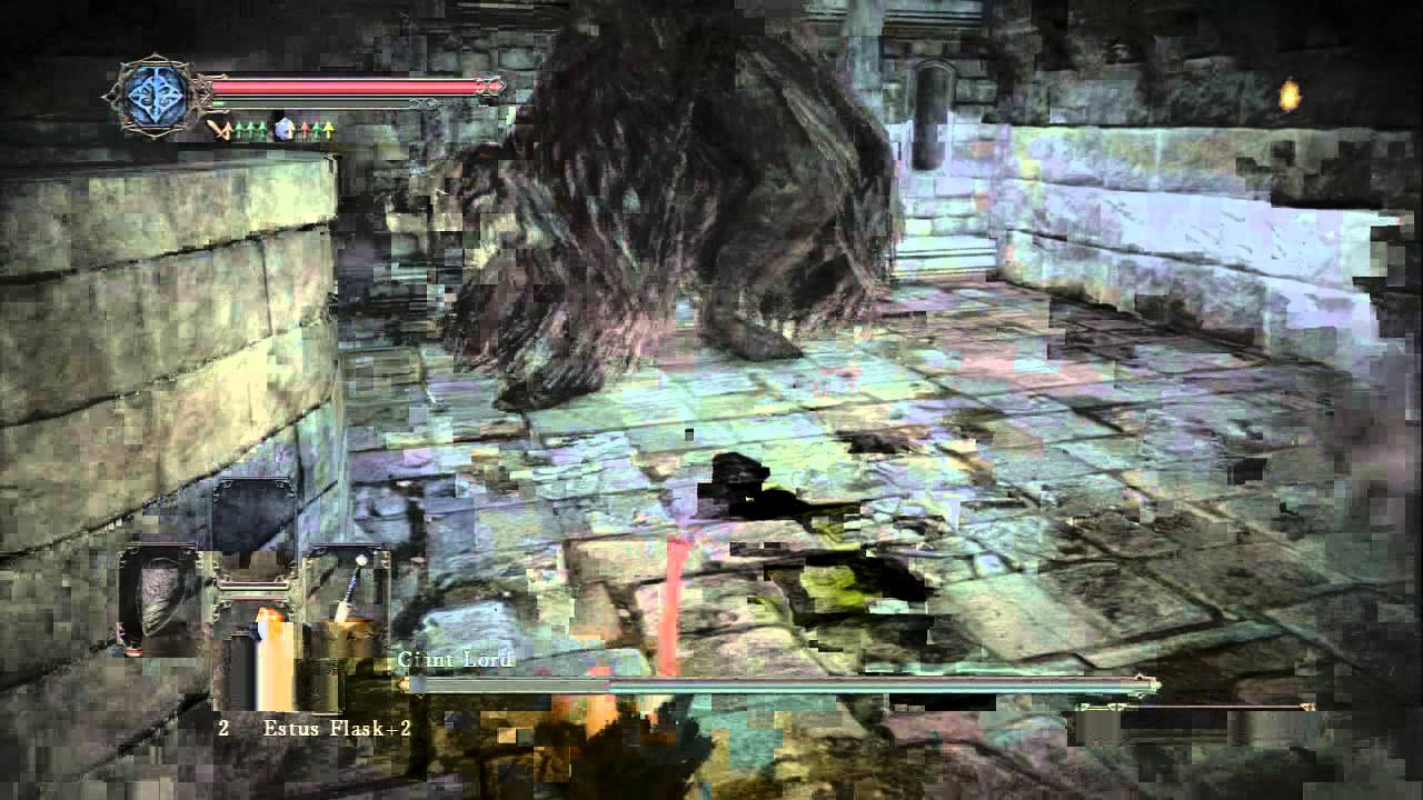 Dark Souls 2 Giant Lord boss fight on starting soul level - YouTube