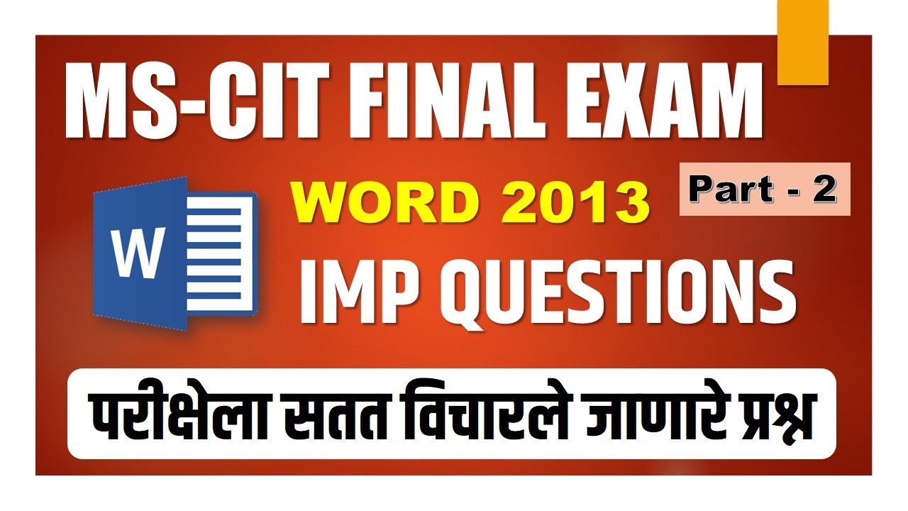 MSCIT WORD QUESTIONS 2022 PART 2 MSCIT Final Exam 2022 Word IMP mscit-word-questions-2022-part-2-mscit-final-exam-2022-word-imp
